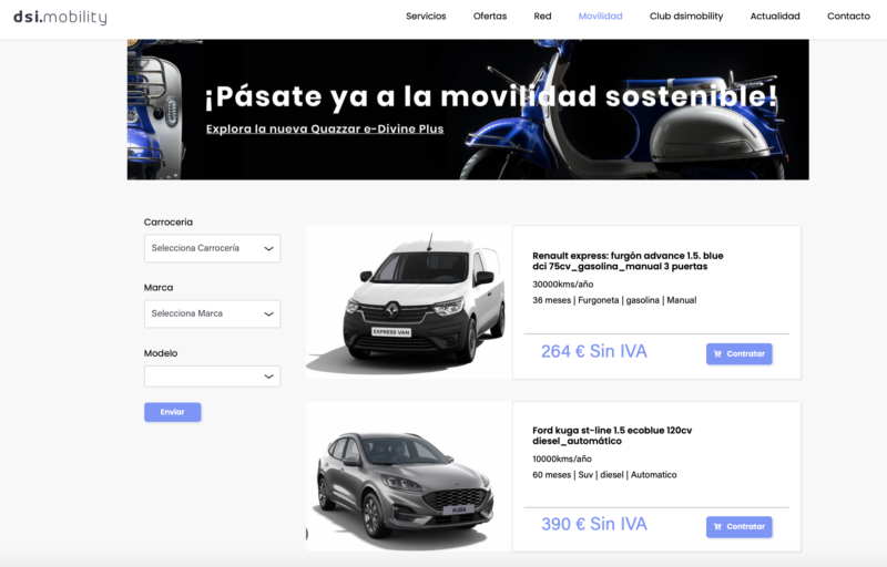 ¡Nueva Plataforma de Movilidad con servicios de Renting y Car Sharing! - Dsimobility